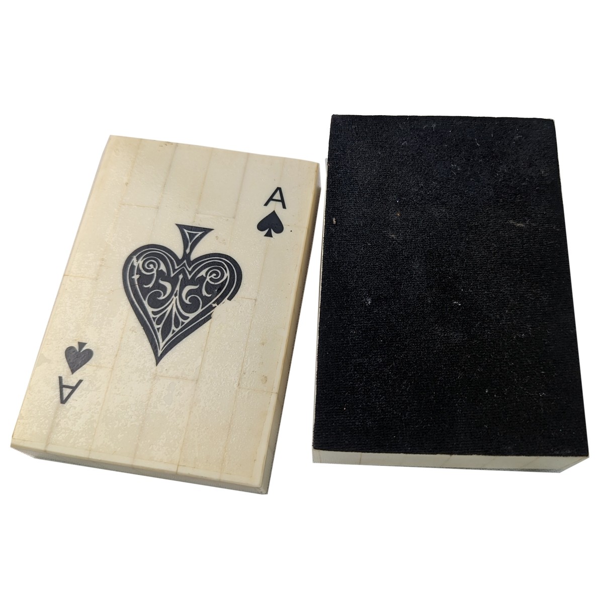 Ace of Spades Bone Card Box - 12cm