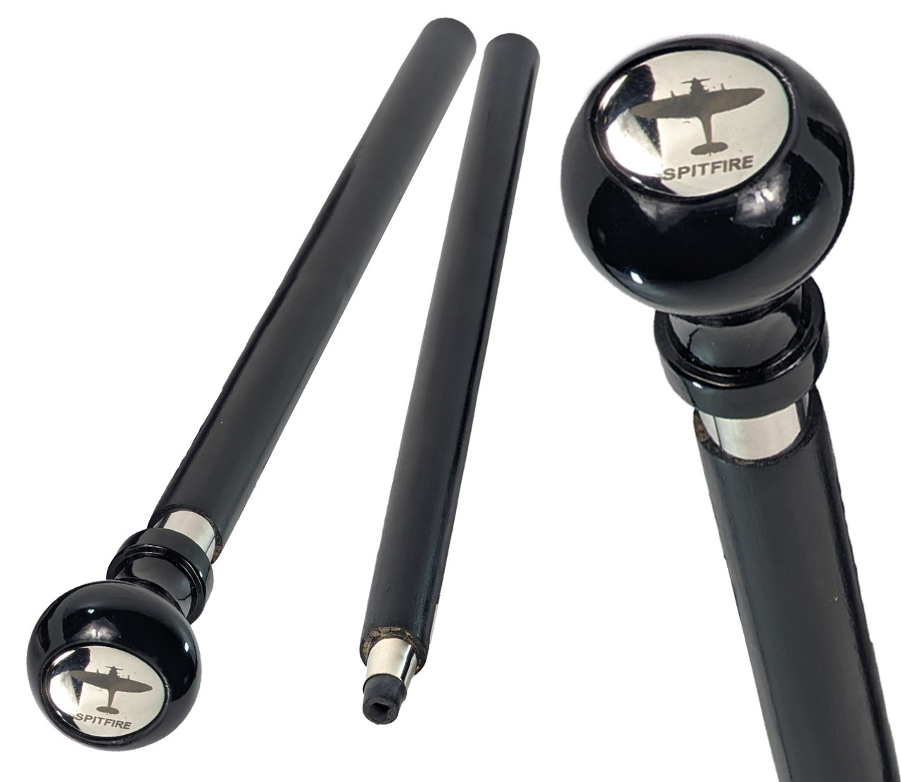 Spitfire Logo Swagger Cane / Walking Stick 95cm