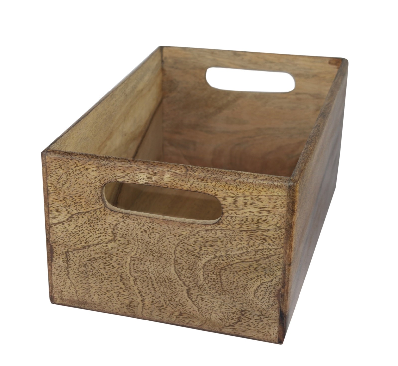 Set of 5 Mango Wood Plain Crates