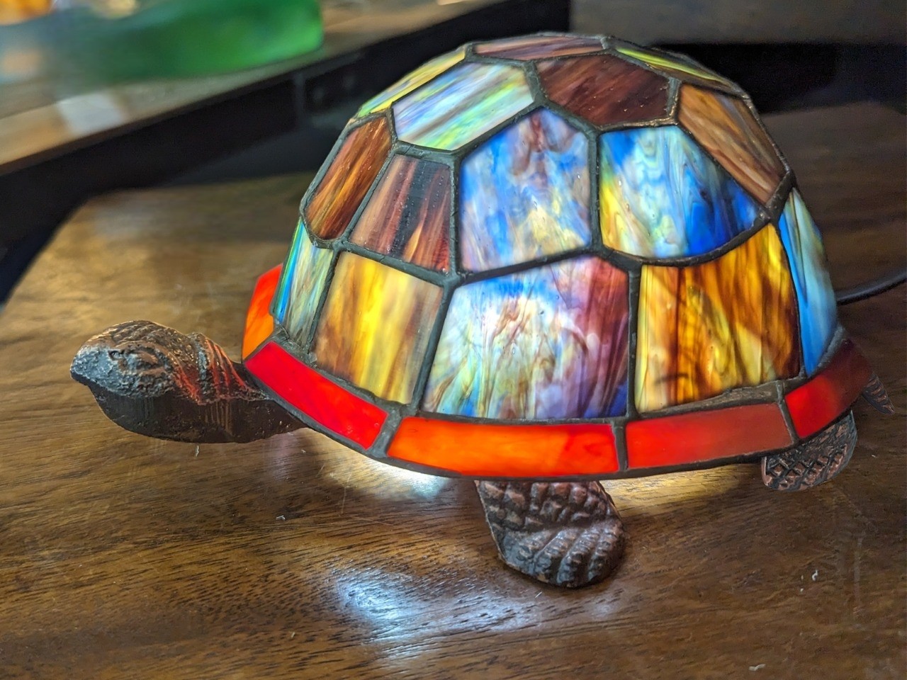 Turtle Tiffany Lamp (Sunset) 22cm