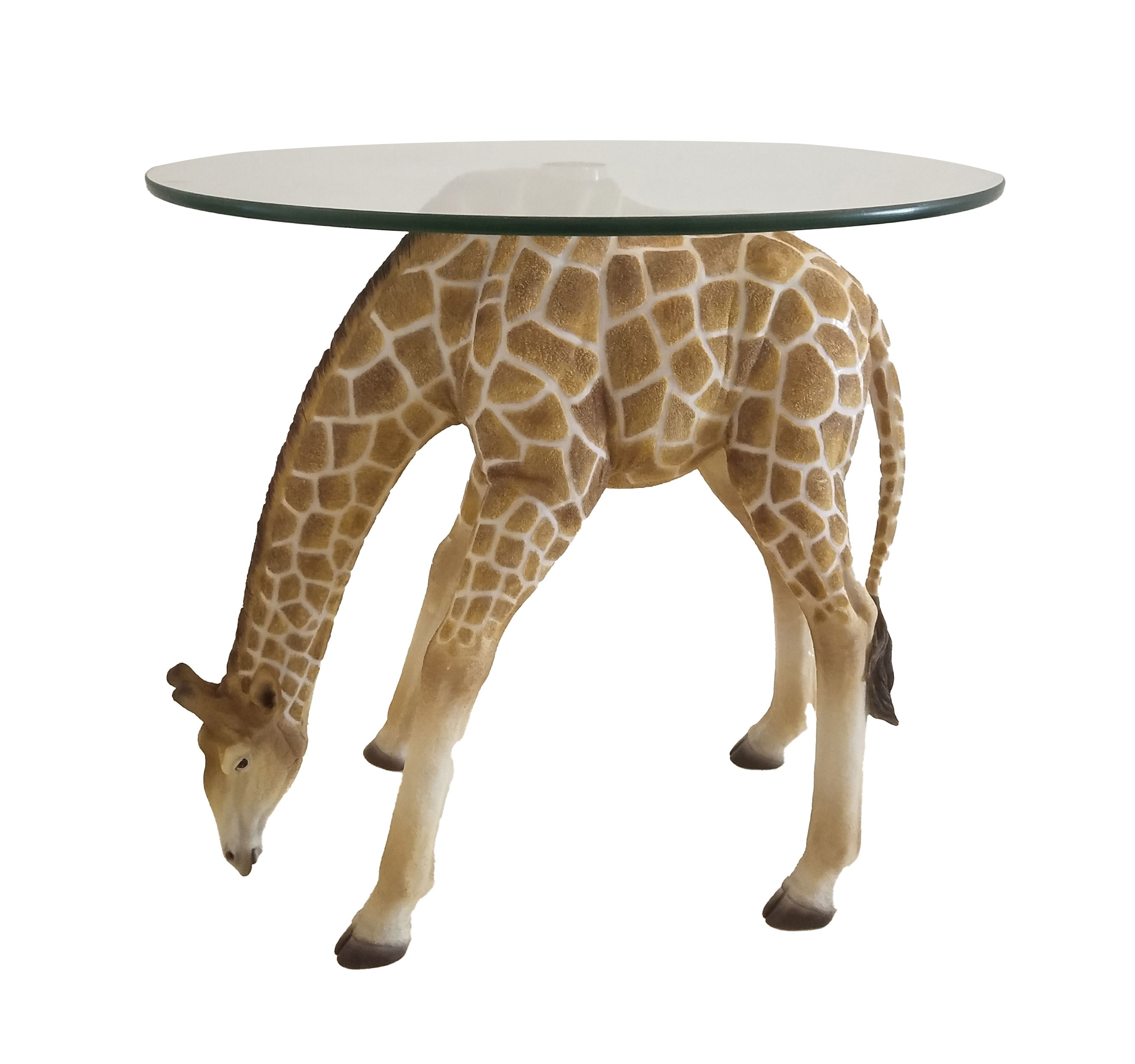 Giraffe Glass Top Table 54.5cm