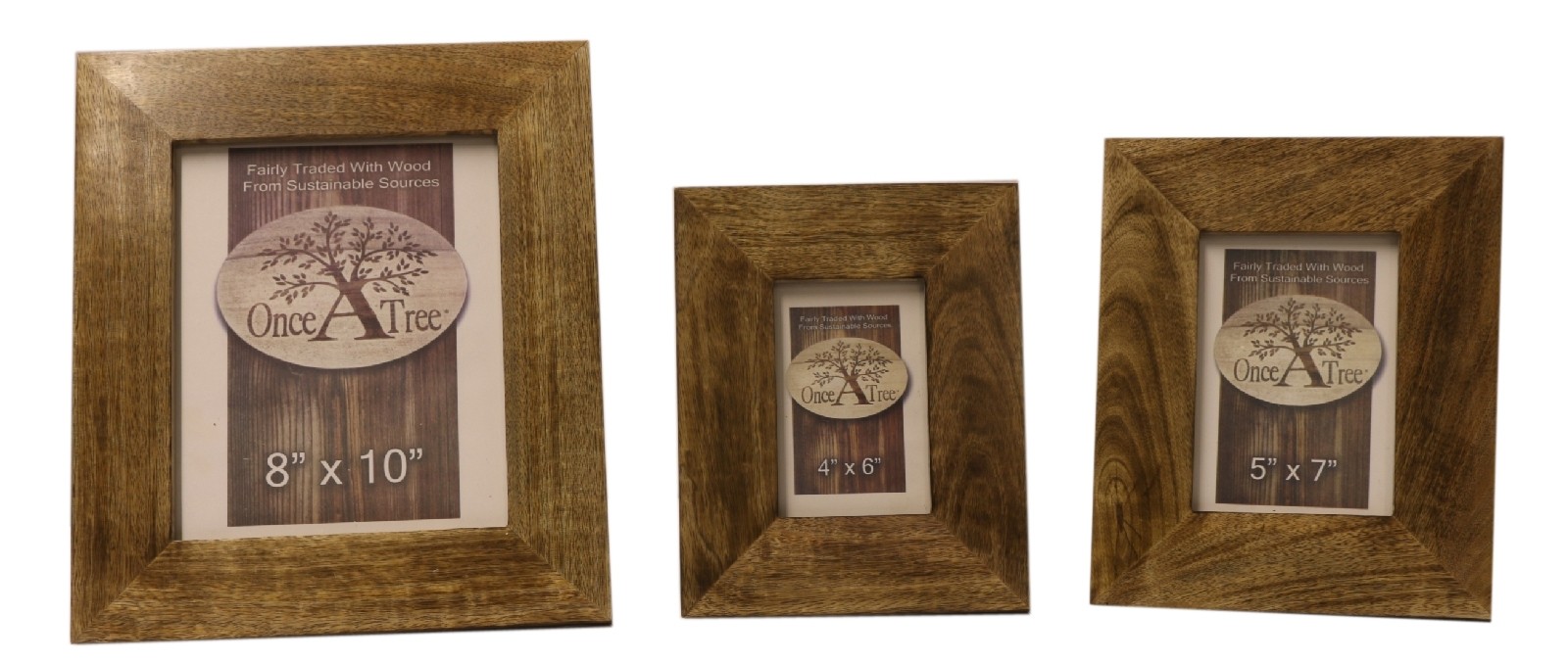 Mango Wood Set Of 3 Photo Frames - Mango Wood Accessories