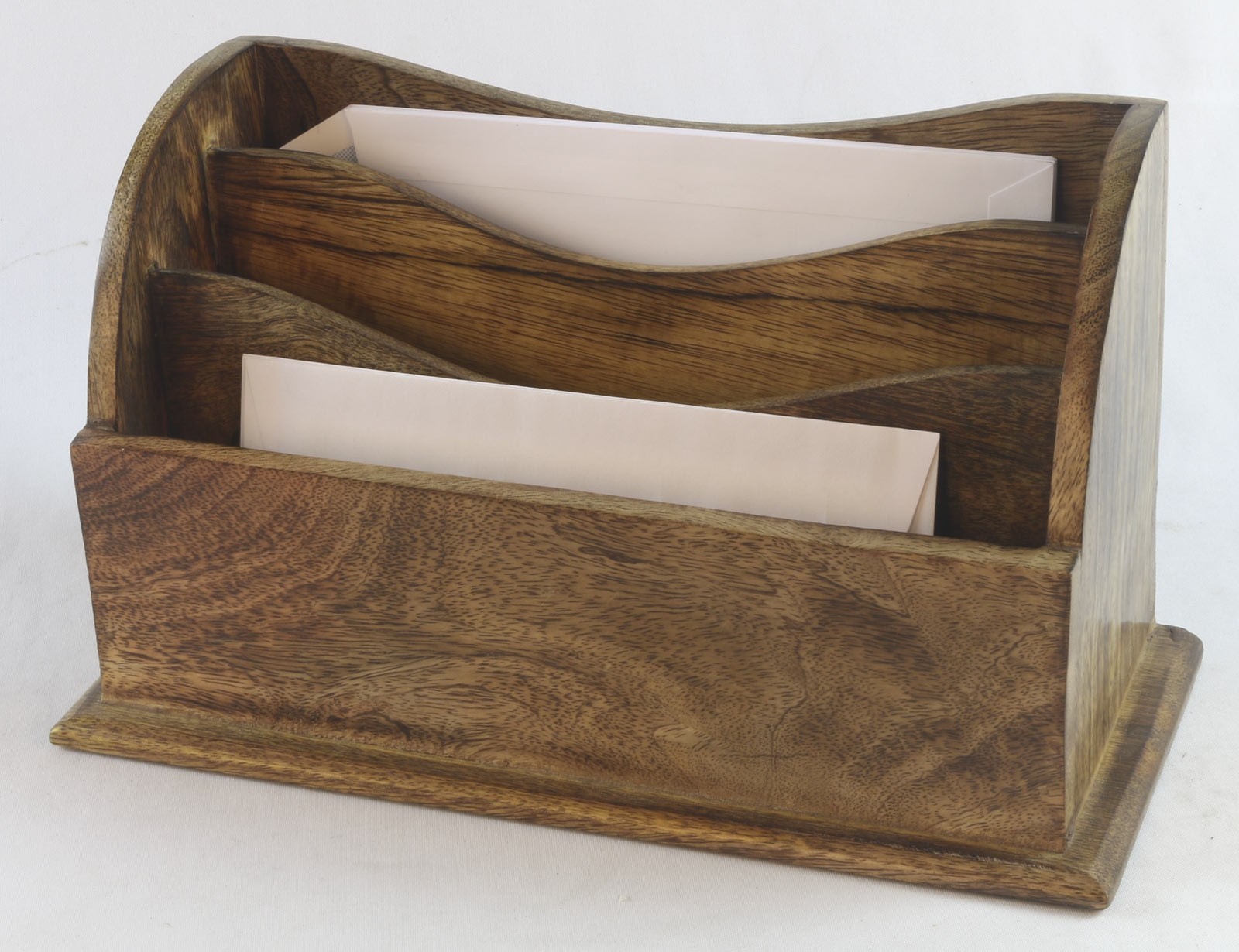 Mango Wood Large Plain Letter Rack