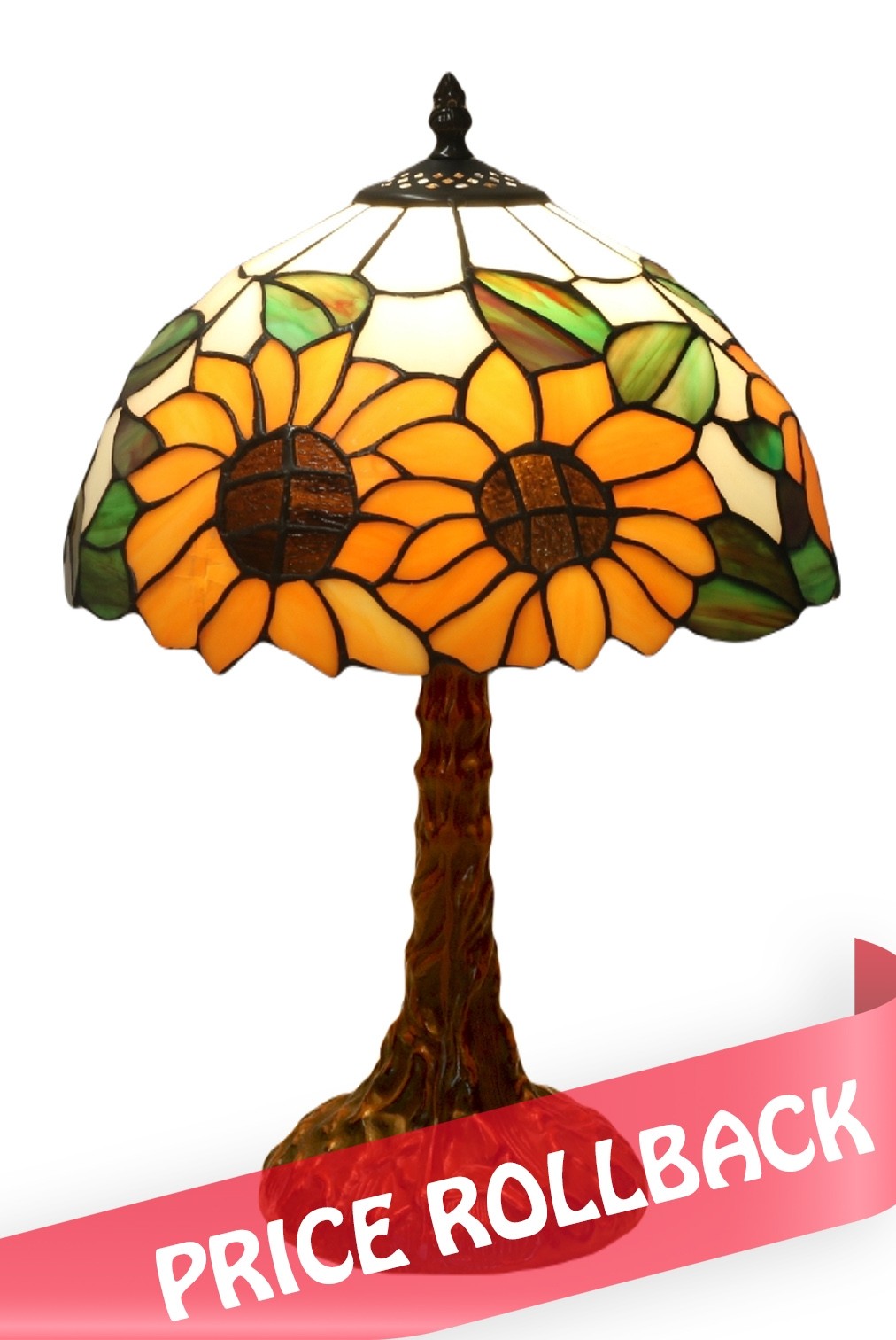 Sunflower Lamp (Medium) 46cm With 30cm Shade Dia.
